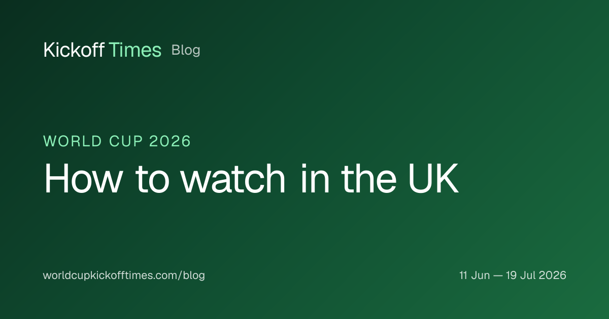 How to watch World Cup 2026 in the UK: TV channels, kickoff times and pubs